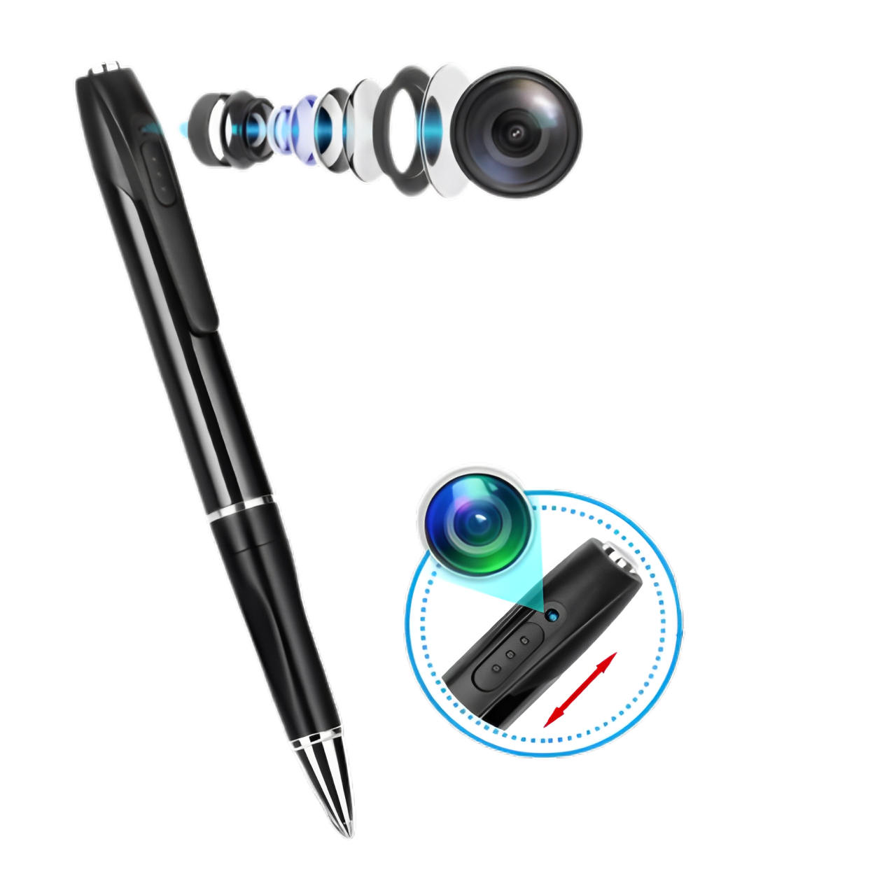 Mini Camera Pen Pocket Digital Voice Video Recorder for Business Confe ...